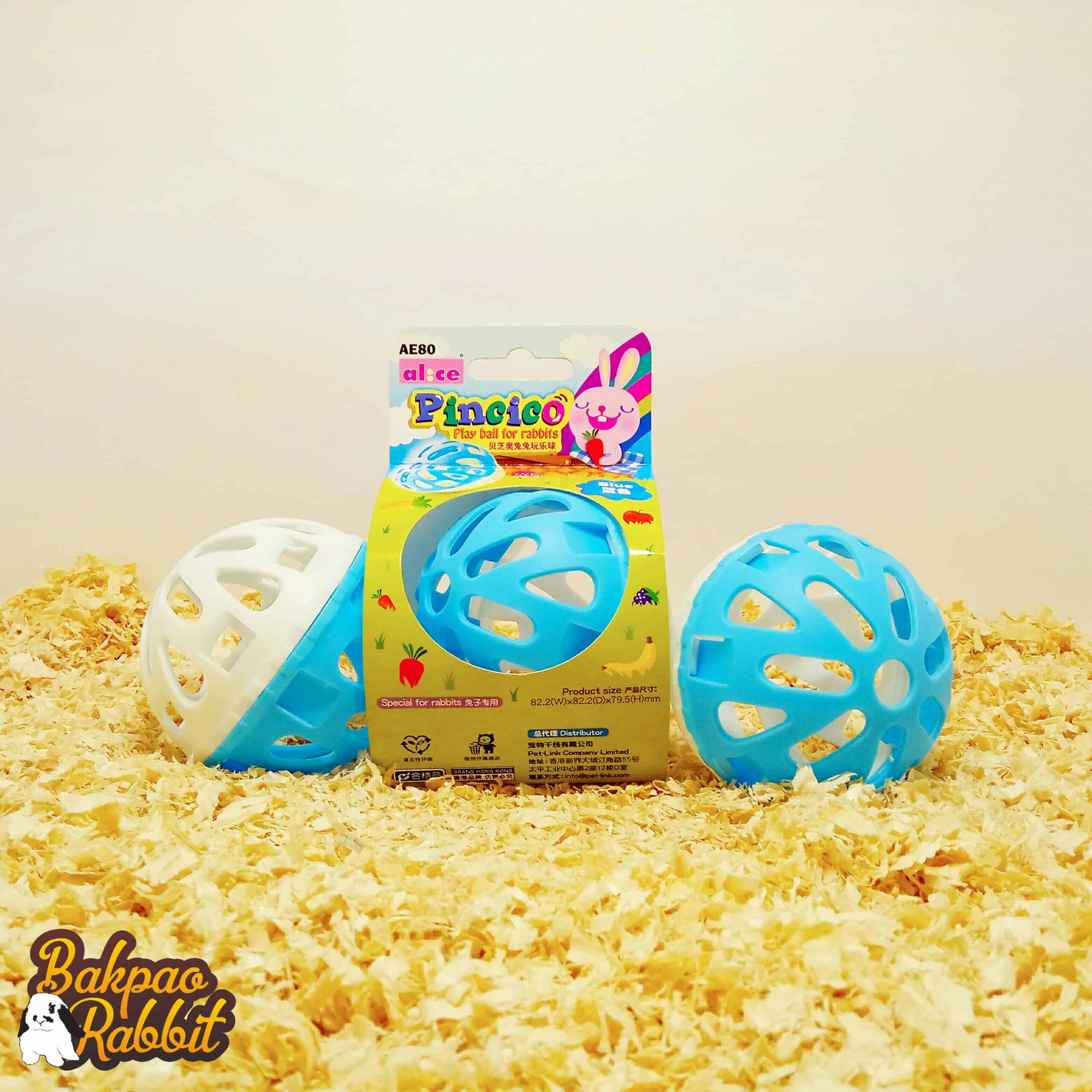 Alice AE80 Pincico Play Ball For Rabbits Blue - Bakpao Rabbit
