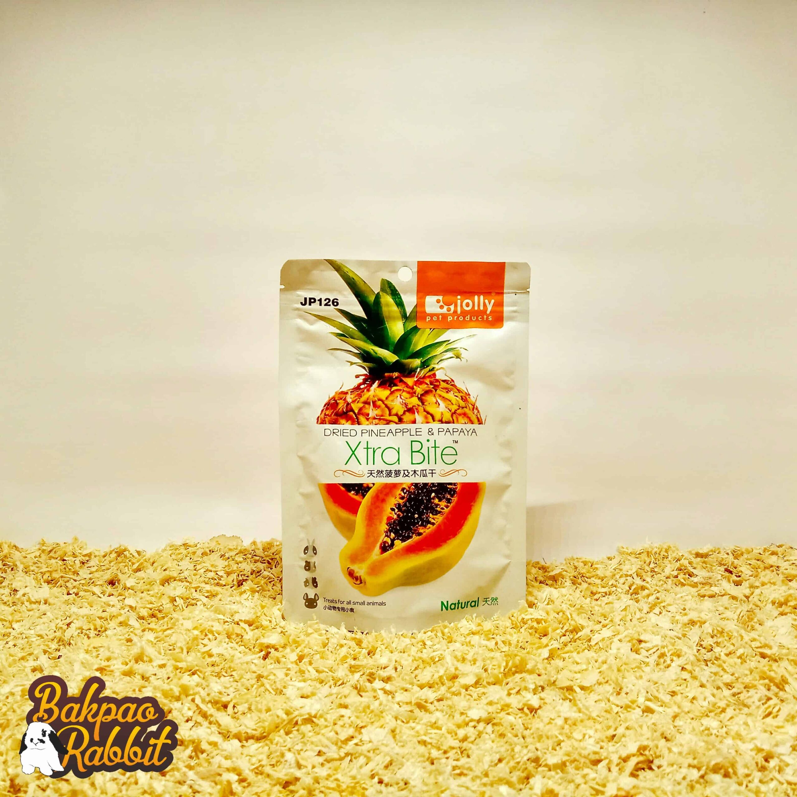 Jolly JP126 Xtra Bite Dried Pineapple & Papaya 30g - Bakpao Rabbit